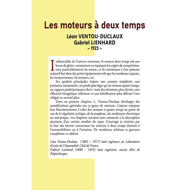 Les moteurs deux temps